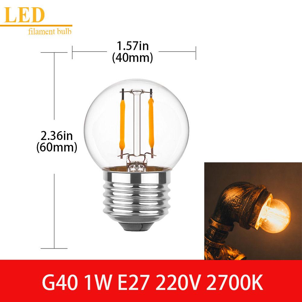 E12 E14 E27 LED Edison Bulbs 1W 2W 3W 4W 6W 8W House Decoration Bulb C7 ...