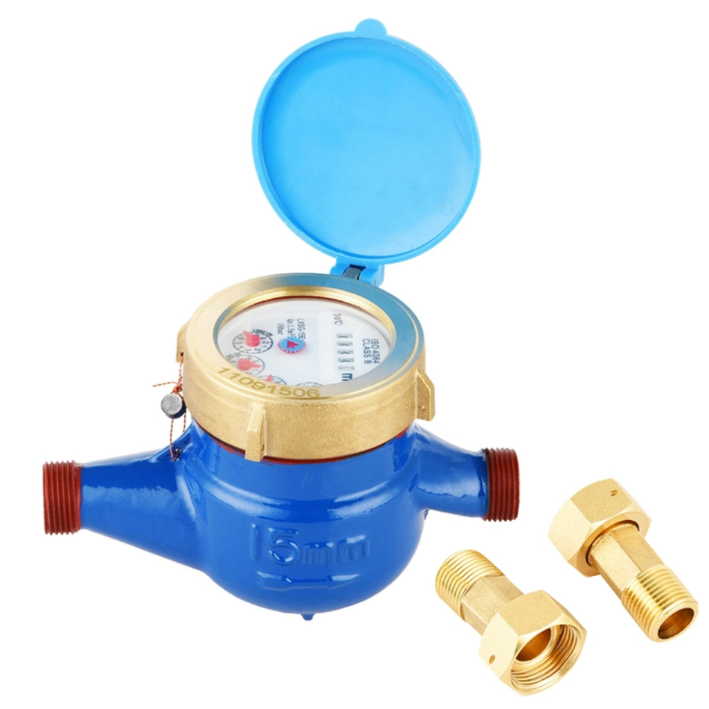 1/2" -1" cast iron body dry dial multi-jet water flow meter water meter ...