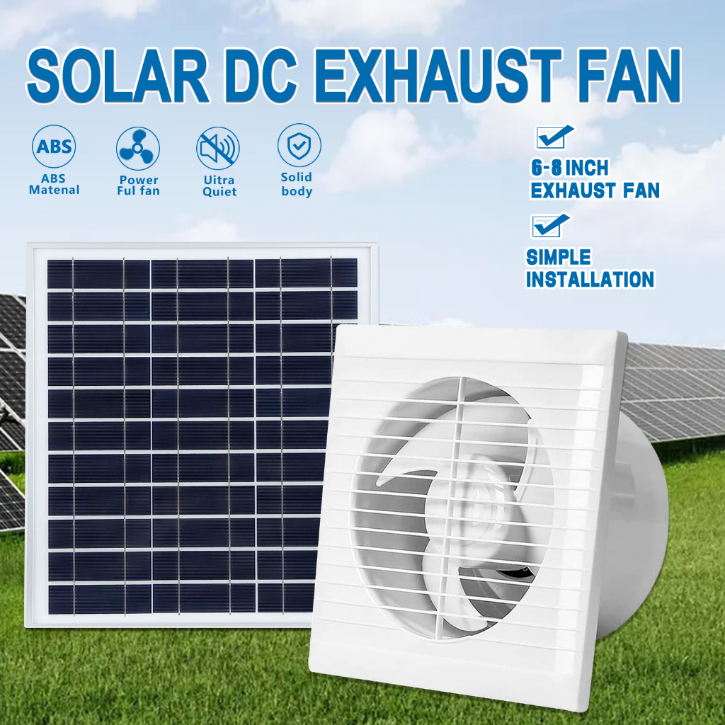 Solar Powerful DC 5V Exhaust Fan Household Ventilation Fan Household ...