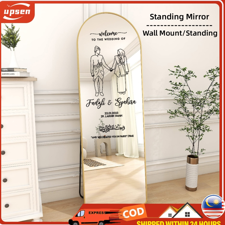 160*50CM Arch Mirror Stand Bathroom Mirror wall Full Body Mirror Full ...