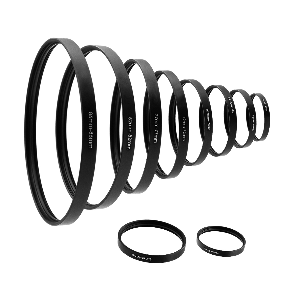 Metal Filter Adapter Ring 49-49mm/52-52mm/55-55mm/58-58mm/62-62mm/67 ...
