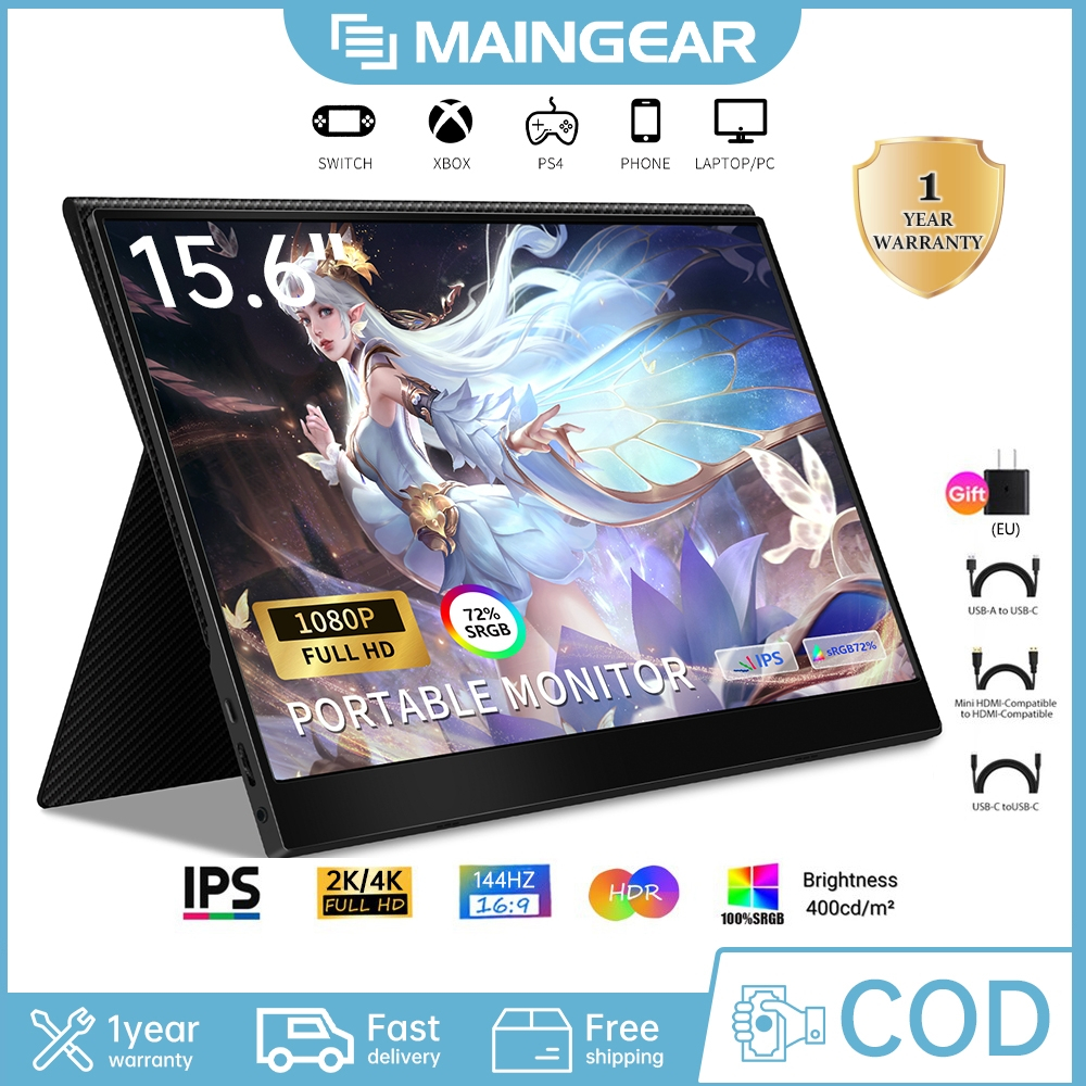 MAINGEAR 15.6-inch portable monitor/IPS with touch HDR 1920*1080p/game ...