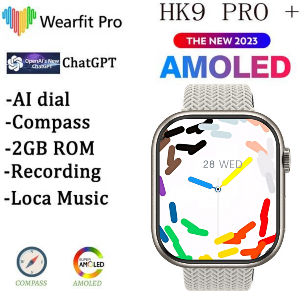 2GB ROM 2.02 AMOLED Screen Original HK9 Pro Plus Smart Watch ChatGPT AI ...