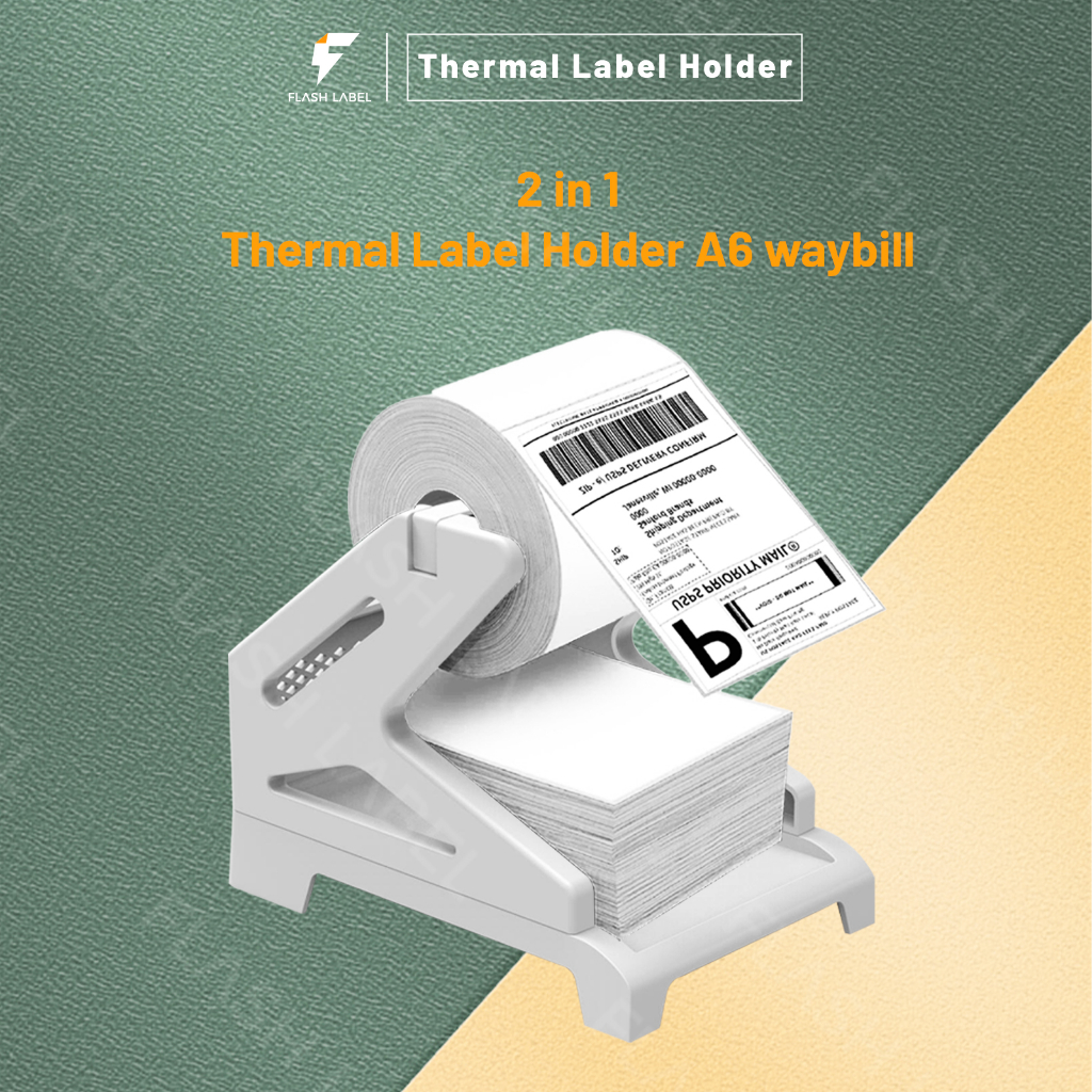 2 in 1 Thermal Papler Shelf, for Roll or Fold Waybill Sticker Bracode ...