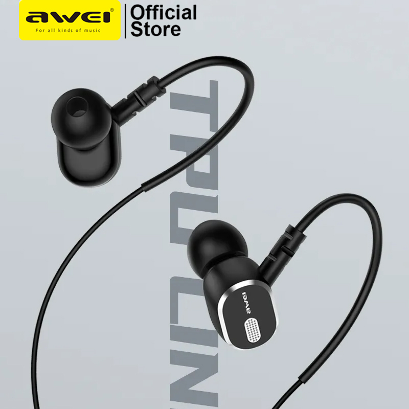 Awei TC-6 Type C Earphone HIFI Wired Control Earbuds with HD Mic | Shopee Malaysia