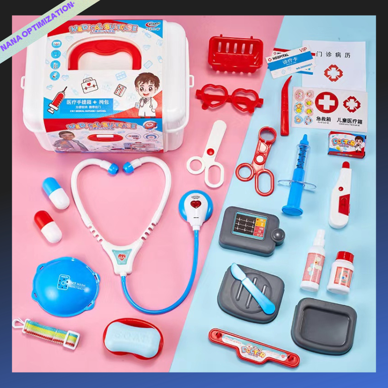 Children's Home Game Simulation Doctor Plays Medical Case, Stethoscope ...