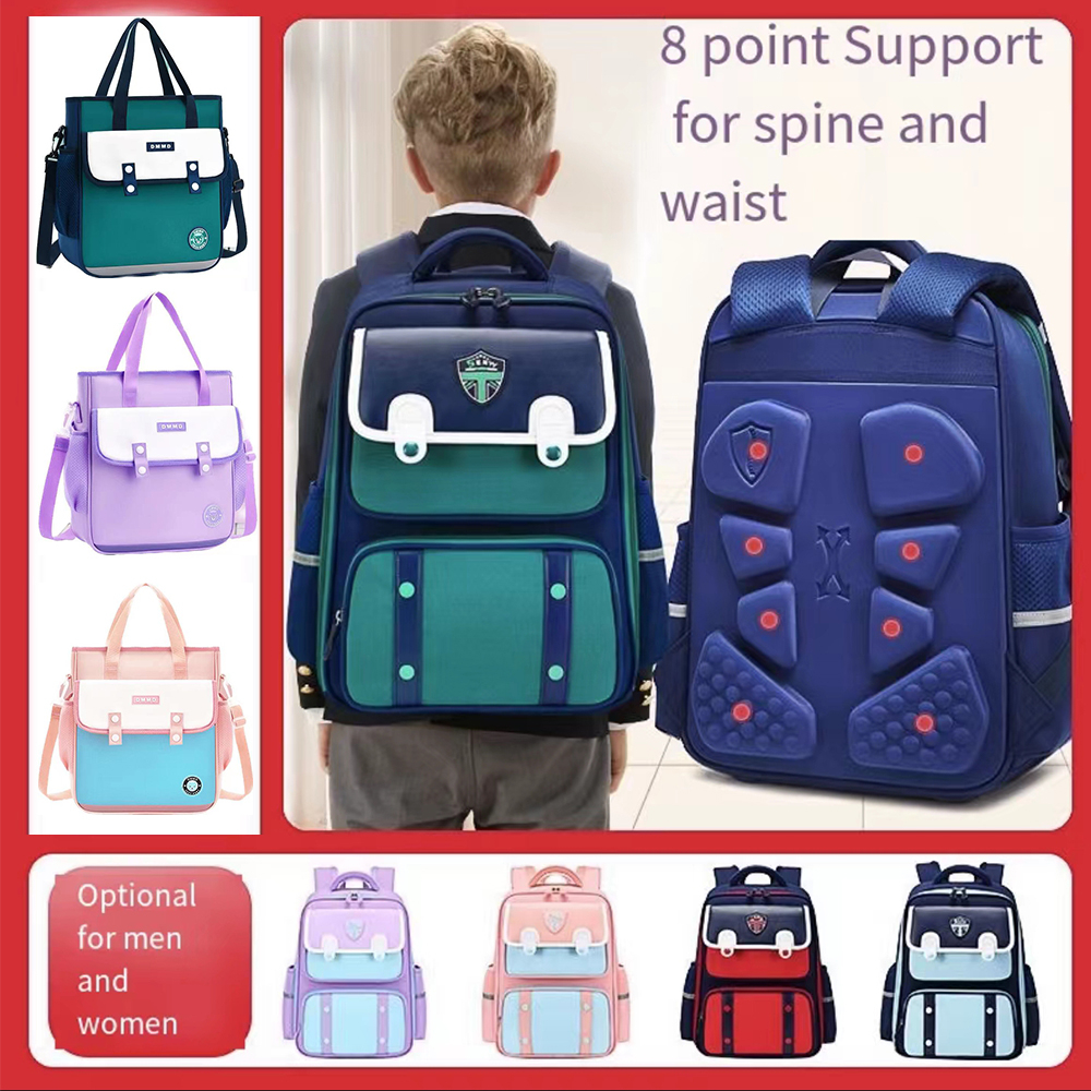 The new school bag for primary school students protects the spine ...