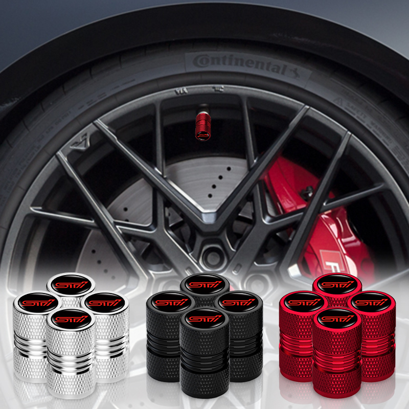 4pcs Threaded Styling Metal Car Tire Air Cap 3D Car Logo Valve Leak ...