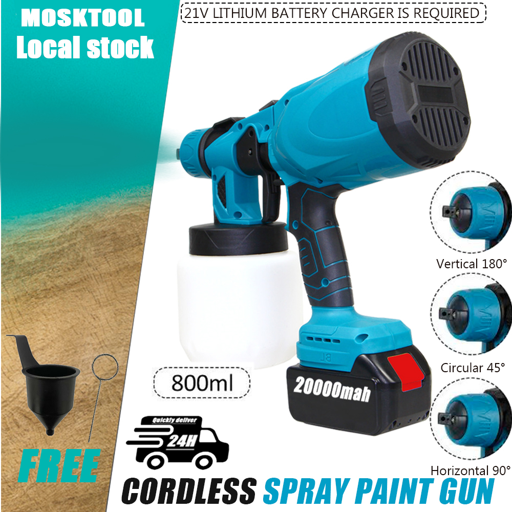 Cordless Electric Paint Spray Gun 650W High Power Paint Sprayer ...