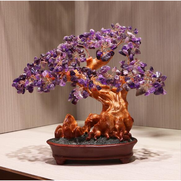 Feng Shui Citrine Money Tree Lucky Tree Natural Crystal Bonsai Money ...