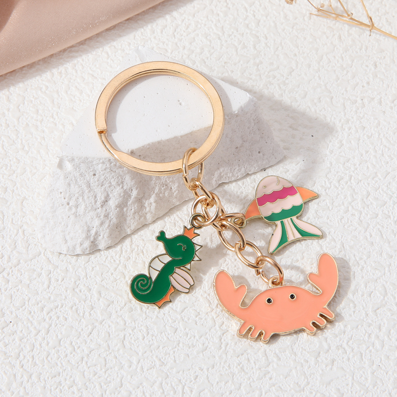 Lovely Ocean Lives Key chain Shell Starfish Key Rings For Women Gift ...