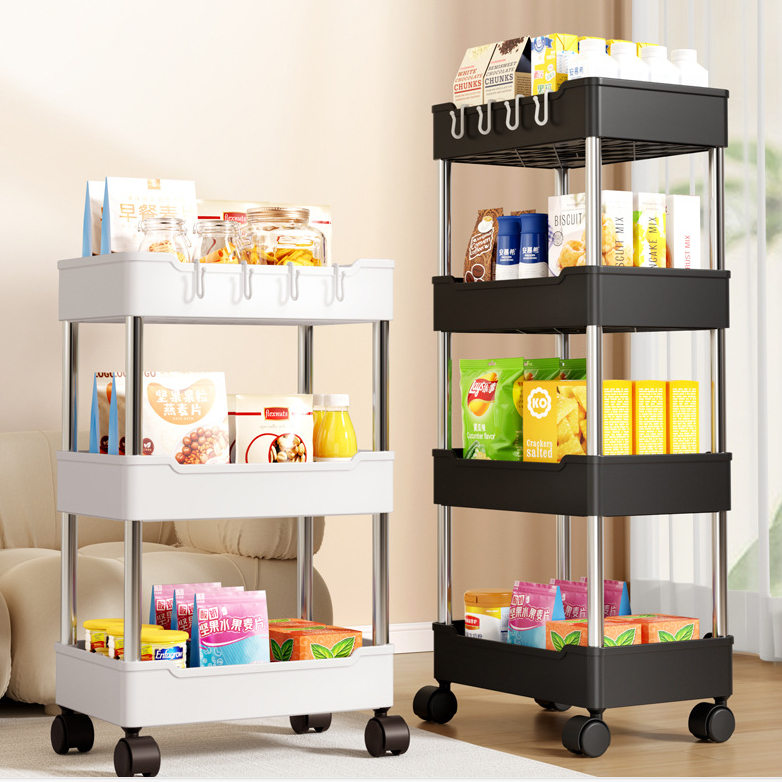 Multifunction Storage Trolley Rack Multi-Layer Storage Cart Shelf Home ...