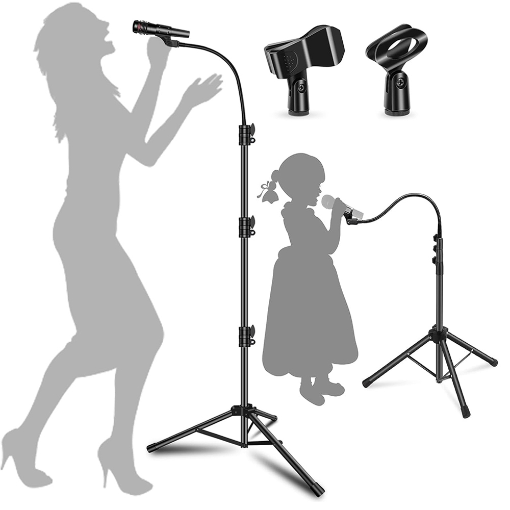 Mic Stand Boom Microphone Stands Tripod Gooseneck Mic Arm Stand Height ...