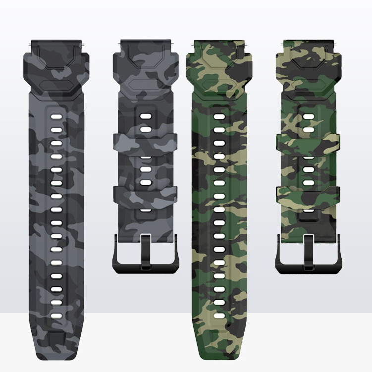 22MM/20MM Camouflage Watch Band For C20 C21 Tank M2 M1 PRO Smart Watch ...