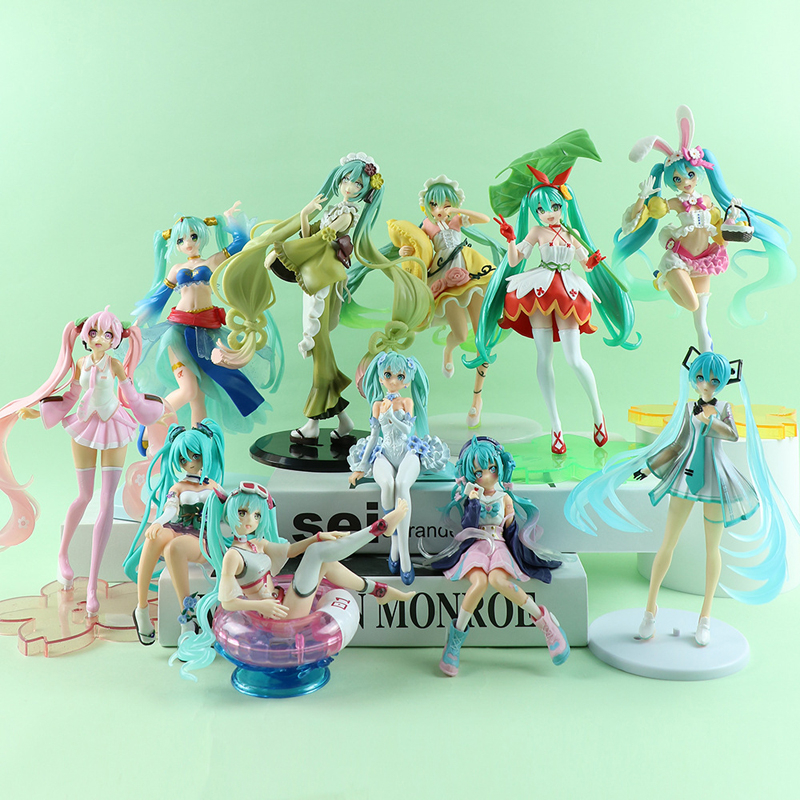 23 Style Virtual Singer Hatsune Miku Anime Figure Swim Ring Wing Lotus ...