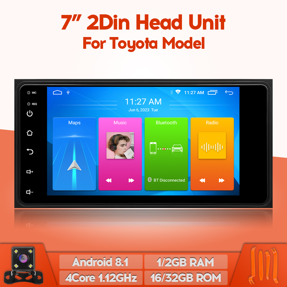 WeBetter TopNavi 7inch 2Din 4Core IPS Full Touch Android Car Raido ...