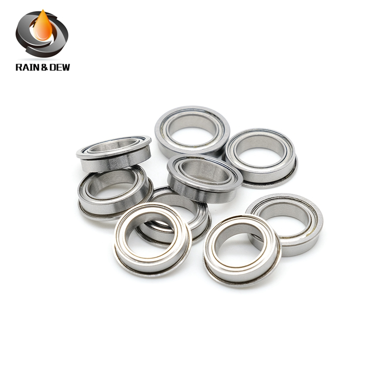ABEC-7 F6700ZZ Flange Bearing 10x15x4 mm (10 PCS) Double Shielded Deep ...