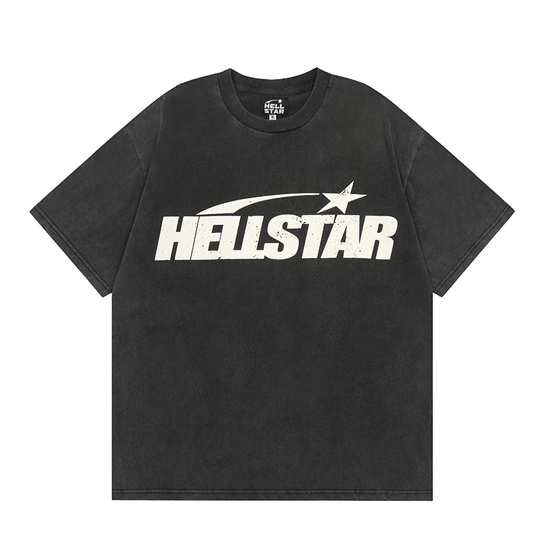 Flame Graphic HELLSTAR T Shirt Men Woman 2023 Casual Summer Streetwear ...
