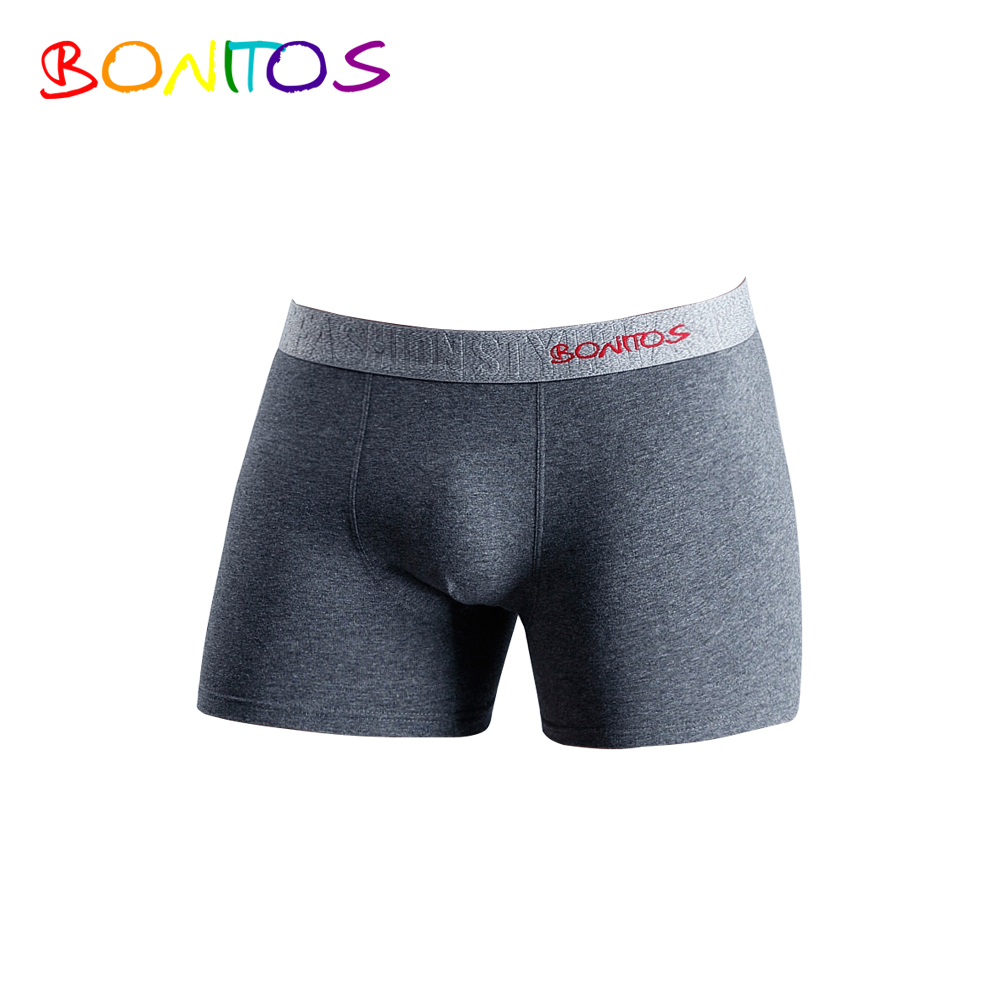 BONITOS 1Pcs Solid Color Men's Underpants Cotton Men Boxers Comfortable ...