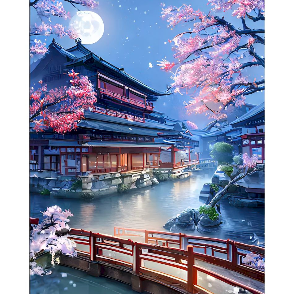 RUOPOTY scenery DIY oil Painting By Numbers Kit acrylic paint by ...