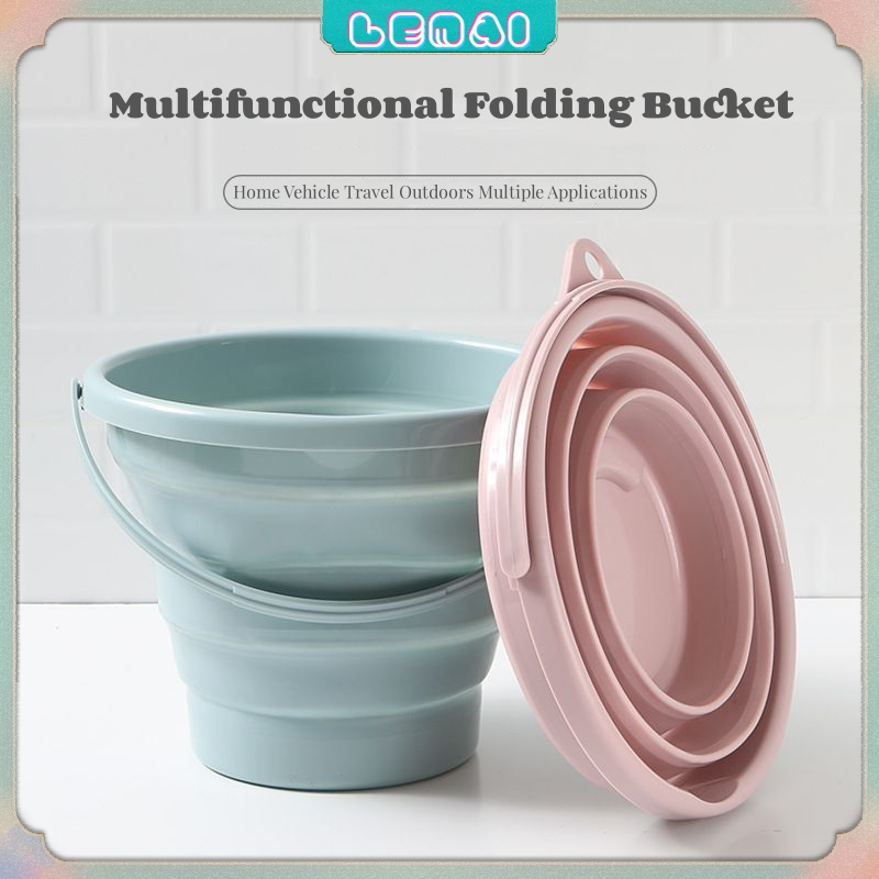 5L/10L Portable Household Foldable Shower Bucket Plastic Bucket ...
