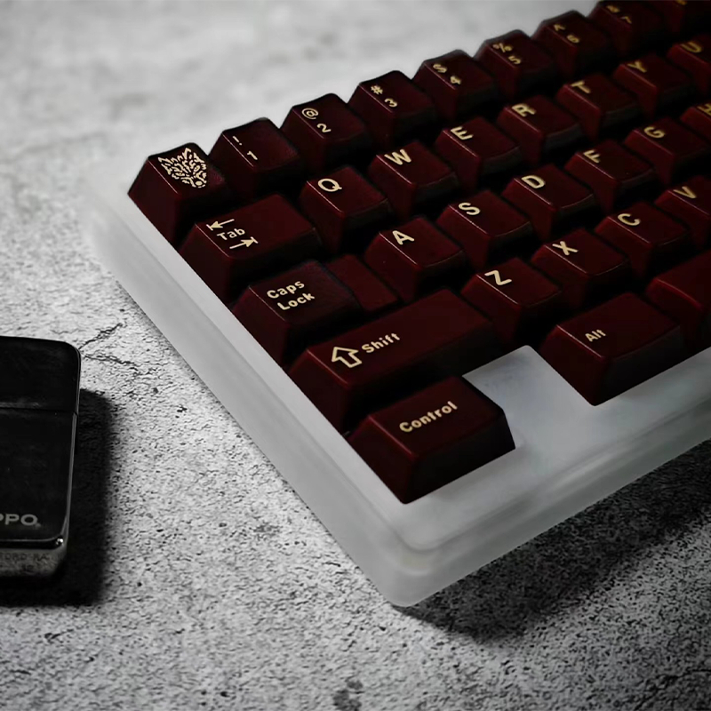 PYGA Red R2 Translucence 112 Keys Keycaps Cherry Profile DOUBLE SHOT ...