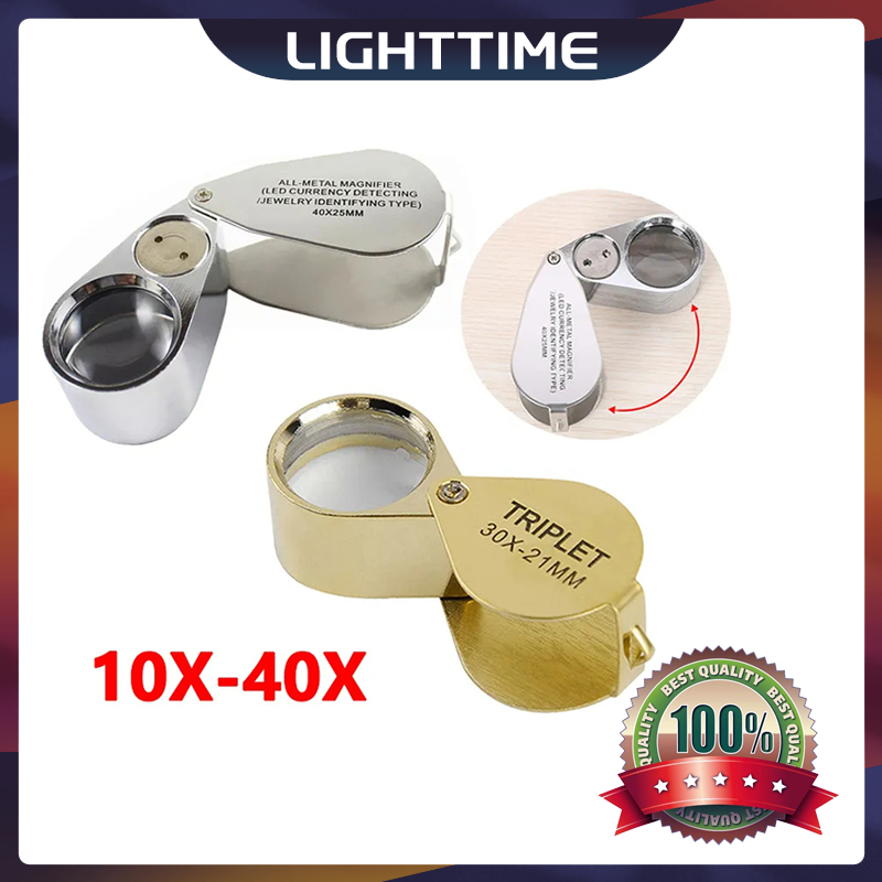 10X-40X Foldable Eye Magnifier Jewllery Loupe Magnifier Portable Metal ...
