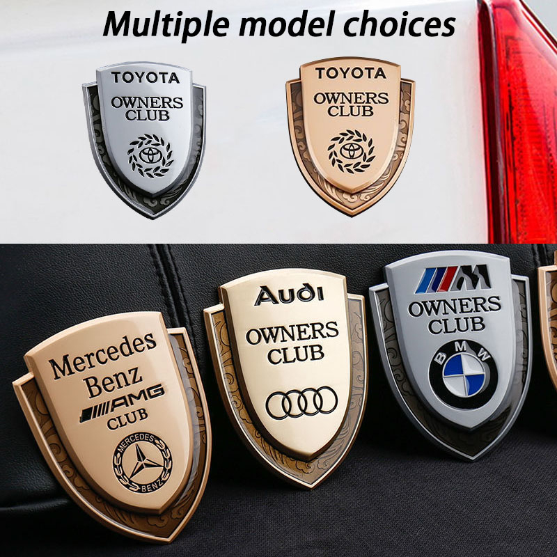 Car 3D stereoscopic zinc alloy side logo leaf plate personalized car ...