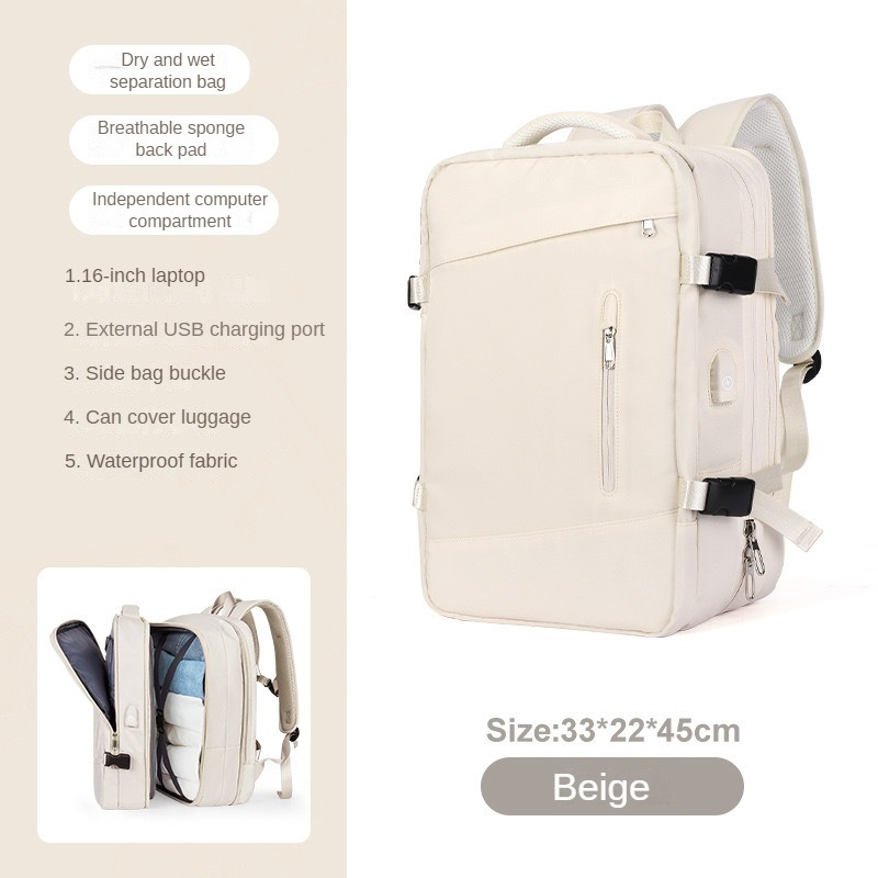 MY available unisex 40L travel bagpack expandable Waterproof backpack ...