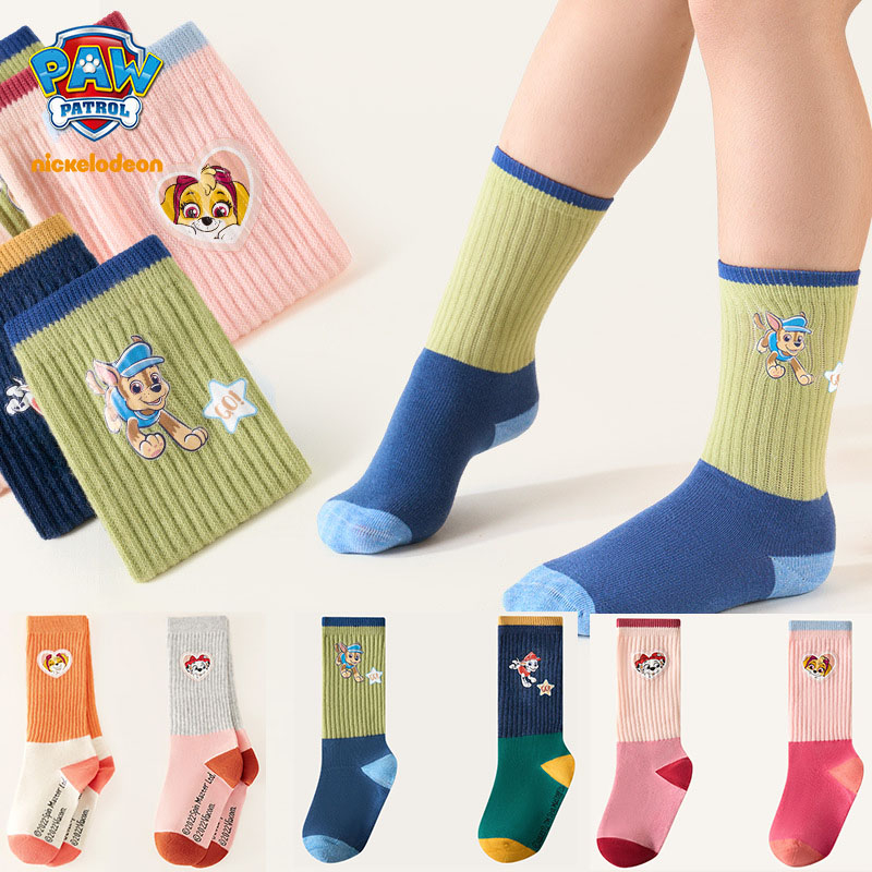 Paw Patrol Socks Boys Mid-Tube Socks 2 Pairs Children Four Seasons ...