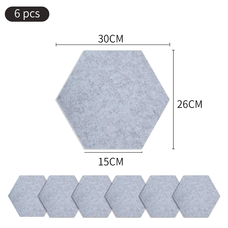 6pcs Hexagon Sound Proof Foam Acoustic Panels Kedap Bunyi Bilik Self ...