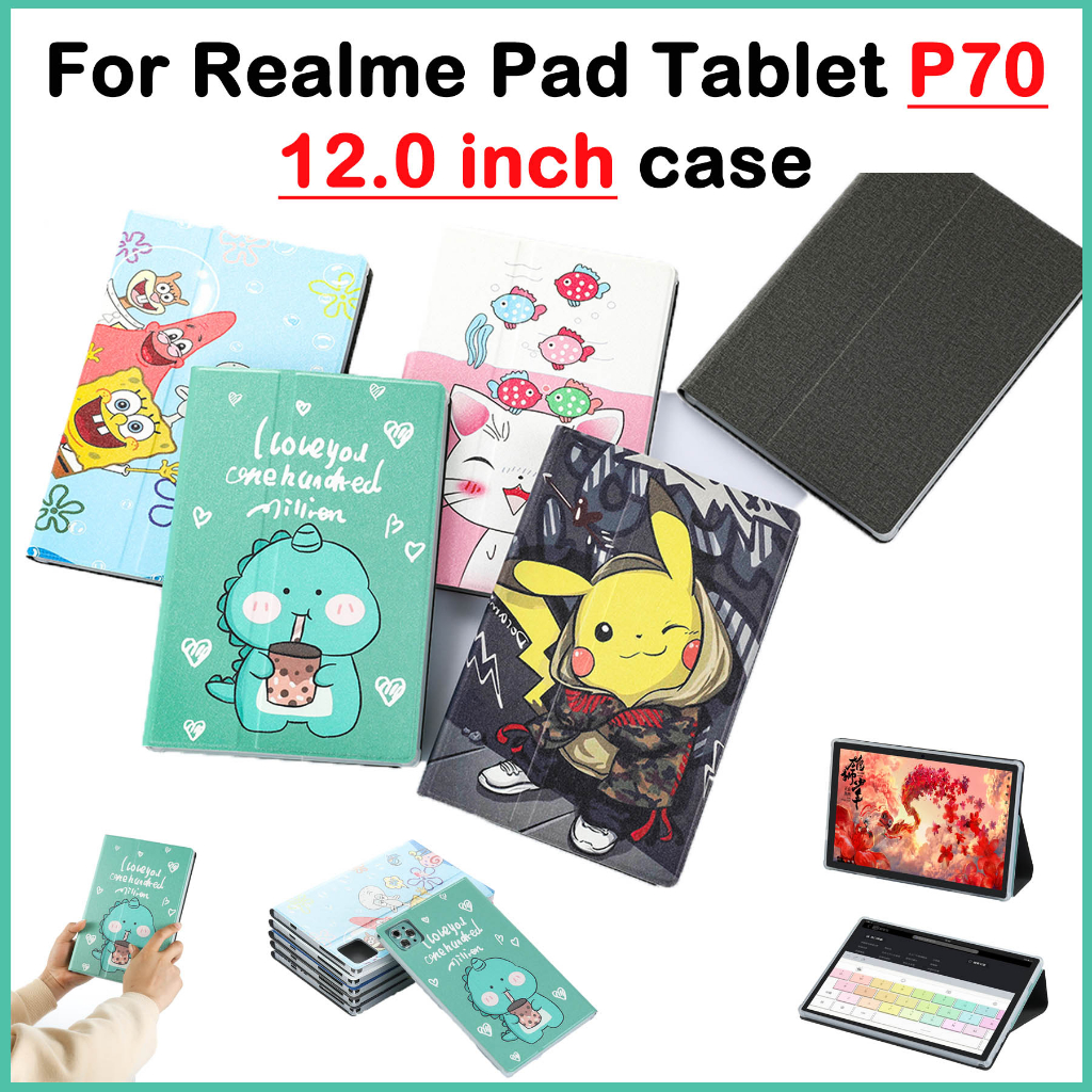 For Realme Pad Tablet P70 12.0 inch Cute cover High Quality PU Leather ...