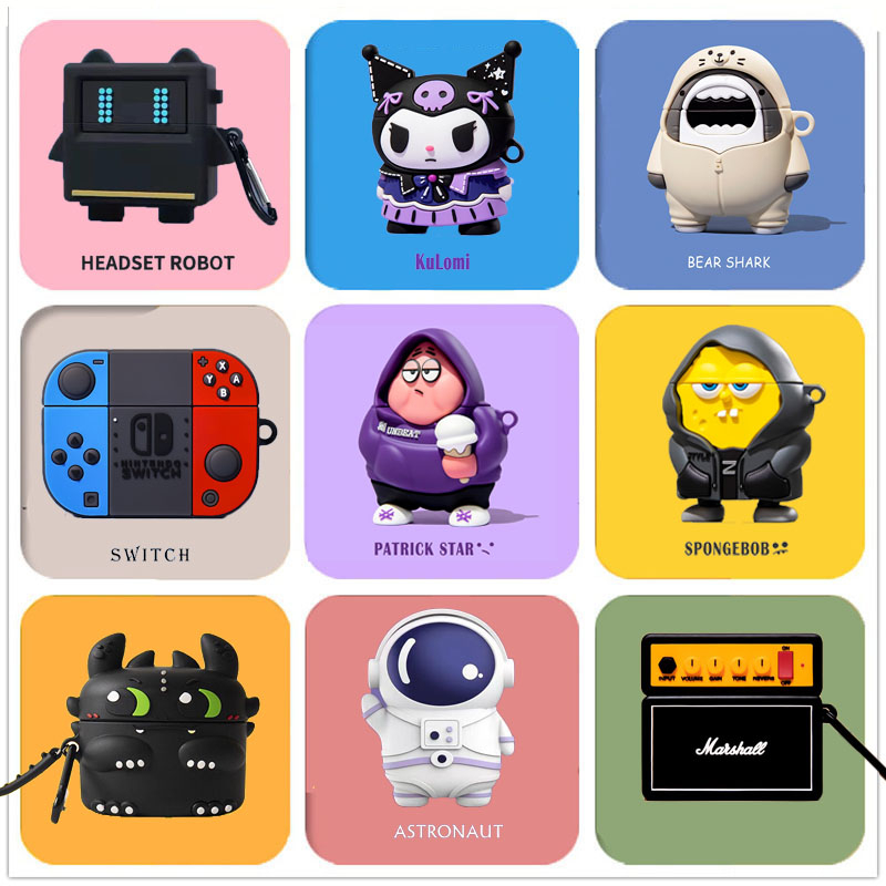 Airpods Pro2 Cartoon Silicone Case 3D Wireless Earbud Cases Night Fury ...