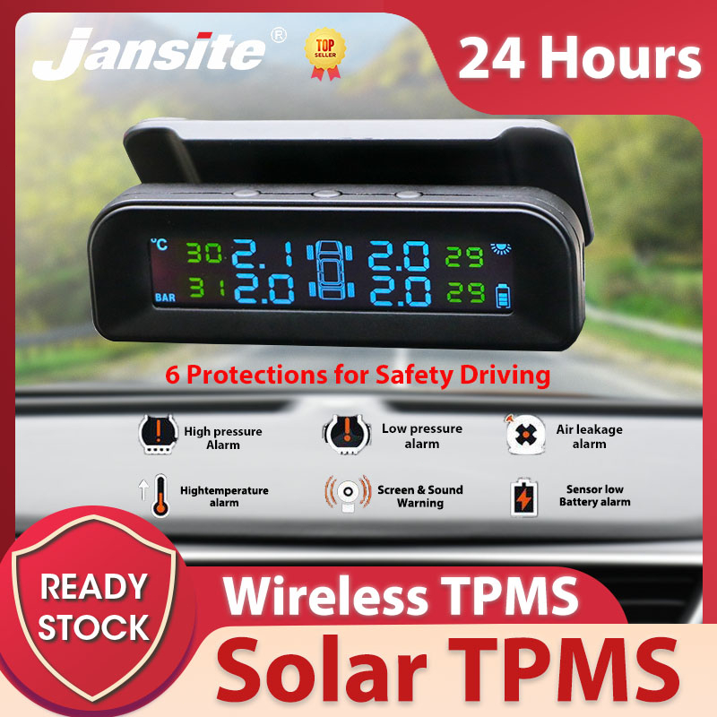 Smart Car Tyre Pressure Monitoring System Auto Security Alarm Solar ...