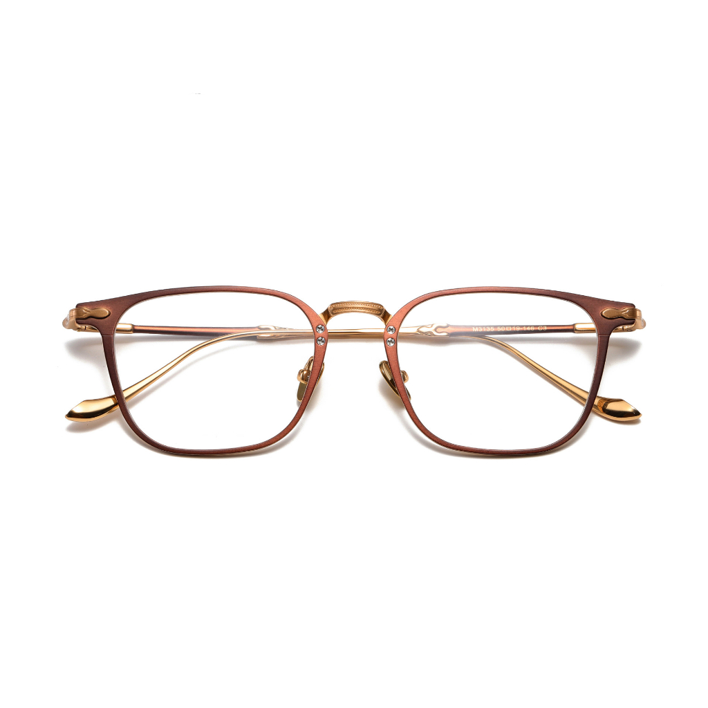 Japanese Retro Rectangular Pure Titanium Glasses Frame Titanium ...