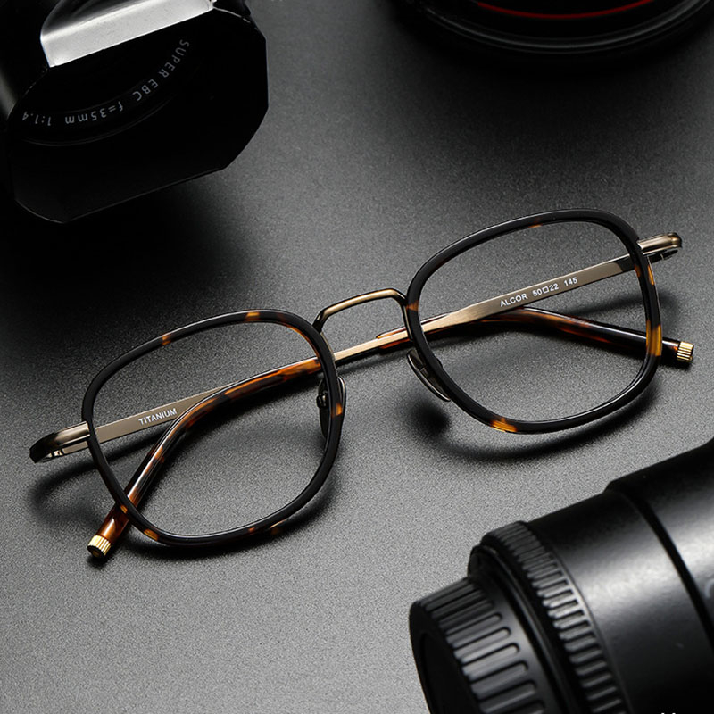 Fashion Plate Pure Titanium Glasses Frame Women Men Vintage Handmade ...