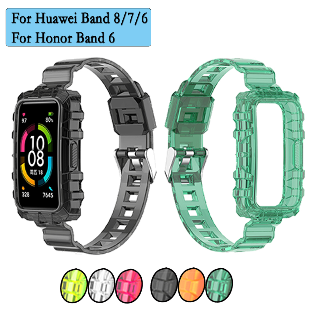 Strap For Huawei Band 8/7/6 Honor Band 6 Light Transparent Watchband ...