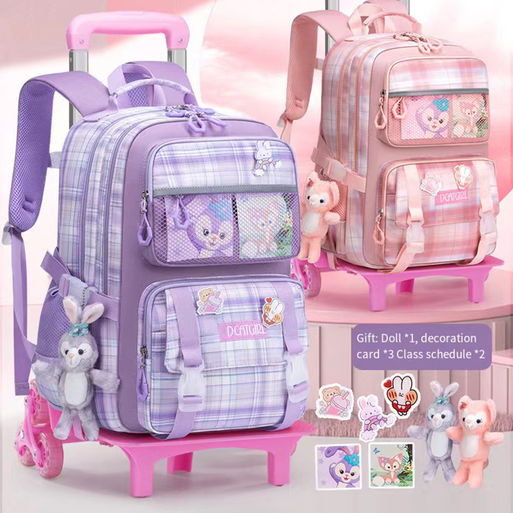 New plaid children trolley bags for elementary school students ...