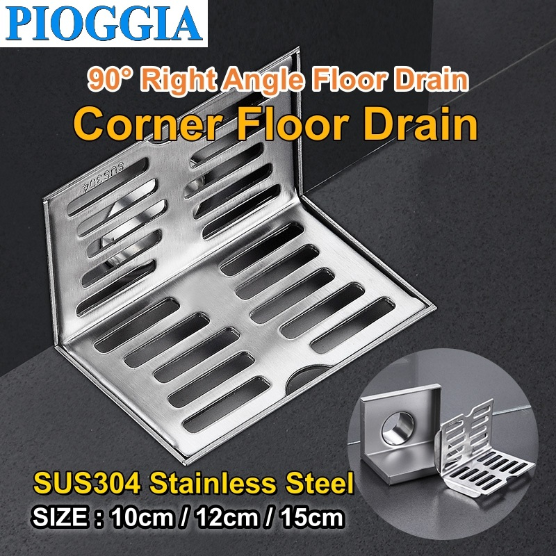 PIOGGIA Corner floor drain Right Angle Floor Drain SUS304 stainless ...