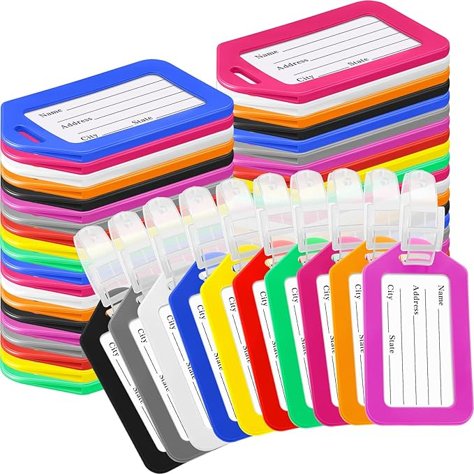 Plastic Luggage Tags Suitcases Tags Luggage Tags for Suitcases Baggage ...