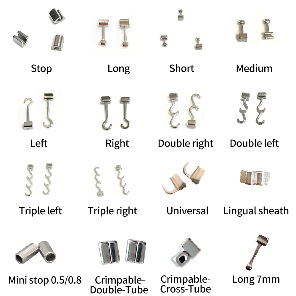 1Packs 10pcs Orthodontic dental tool Sliding Hook Crimpable Cross Tube ...