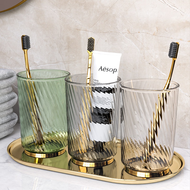 Couple Light Luxury Tooth Cup High-End Feeling Set Toothbrush Cup ...