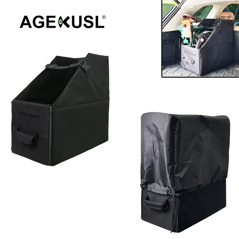 AGEKUSL Folding Bicycle Storage Box Car Trunk Storage Box Waterproof ...