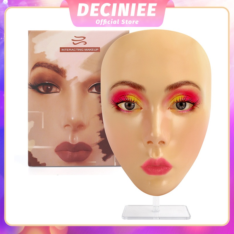 5D Makeup Practice Mask Mannequin Silicone Cosmetic Board Pad Skin Eye ...