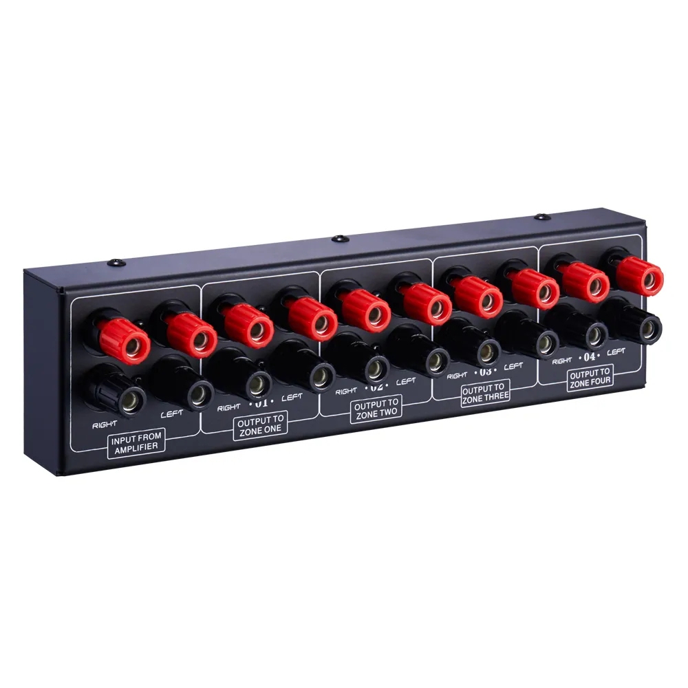 1 Input 4 Output Passive Audio Signal Switcher Selector 300W Signal Distribution Panel T0681 ...