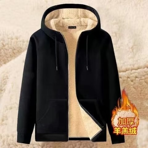 Ready Stock Men Jacket Lamb Fleece Coat Hoodie Sweatshirts Men Korean ...
