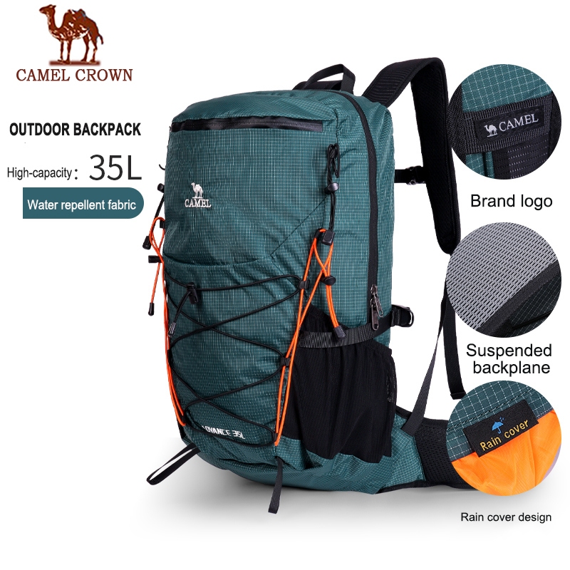 CAMEL CROWN Sports Backpack 35l Large-Capacity Multifunctional Outdoor ...