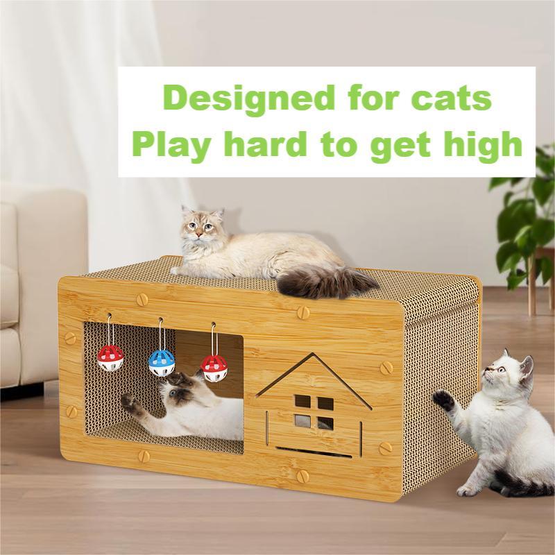 Cat Box House Cat Nest Cat Tunnel Cat Scratching Board Cat Playground ...