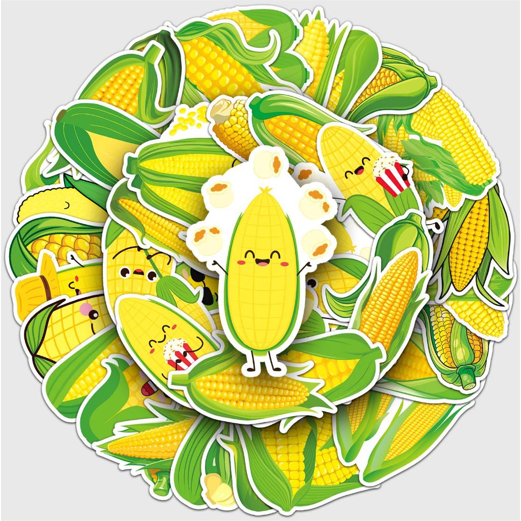 50 Piece Funny Cartoon Corn emoji Stickers Waterproof DIY For Phones ...