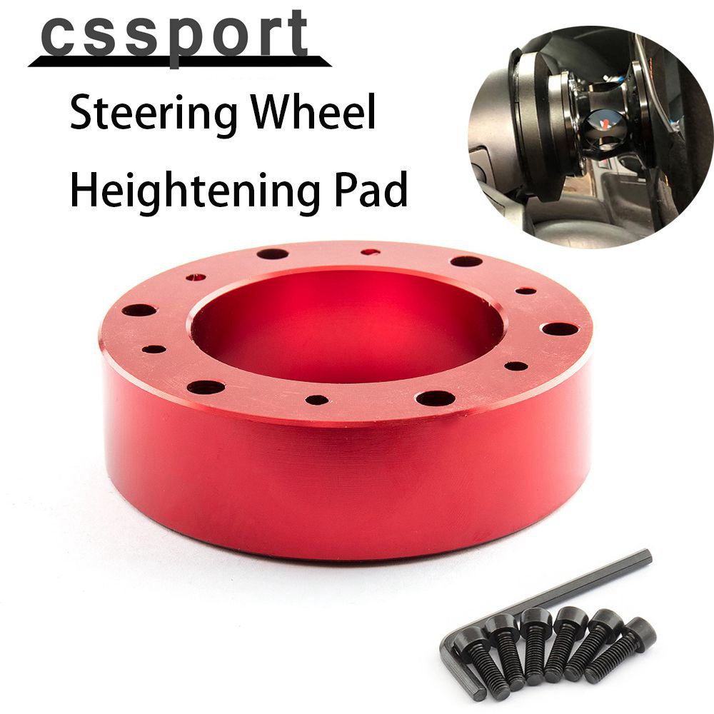 Universal Auto Steering Wheel Heightening Pad 25mm Aluminum Alloy Fixed ...